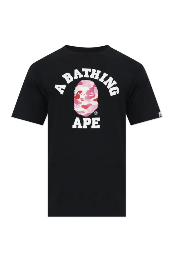 A BATHING APE T-shirt With Logo - Black