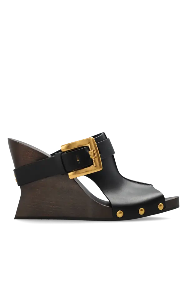 Balmain Wedge Sandals 'anthem - Black