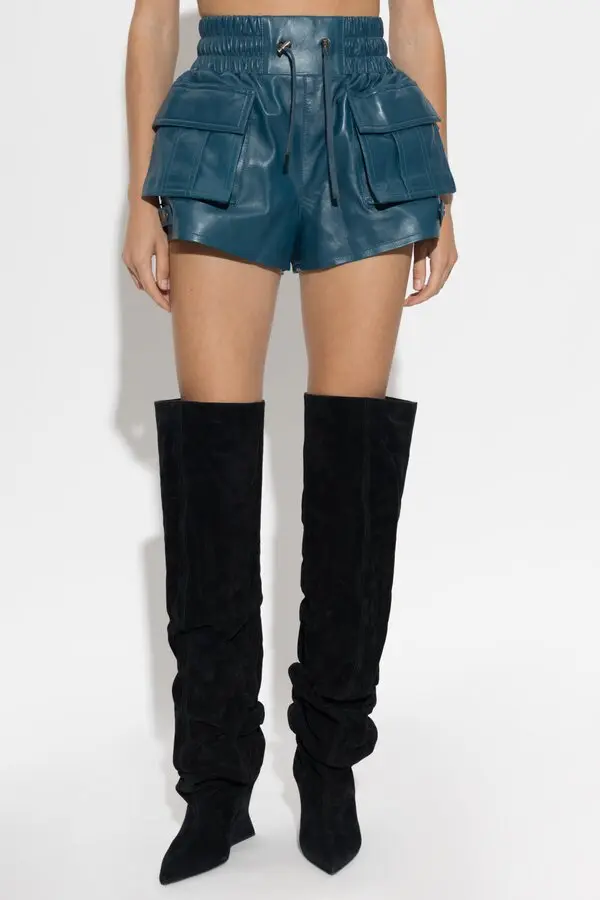 Balmain Leather Shorts