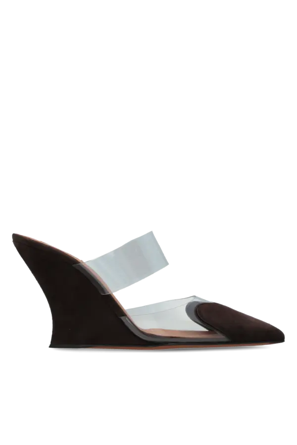 Alaïa Suede Wedge Sandals - Brown