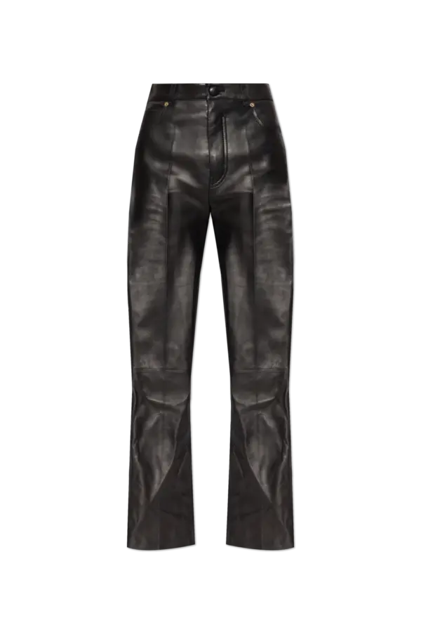 Balmain Leather Pants - Black