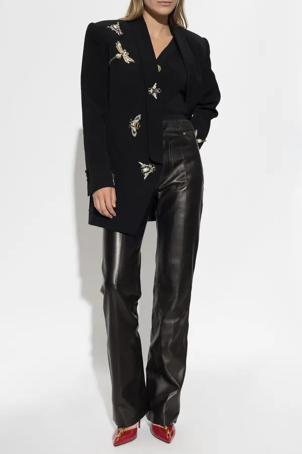 Balmain Blazer With Shimmering Crystals