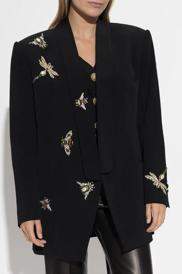 Balmain Blazer With Shimmering Crystals