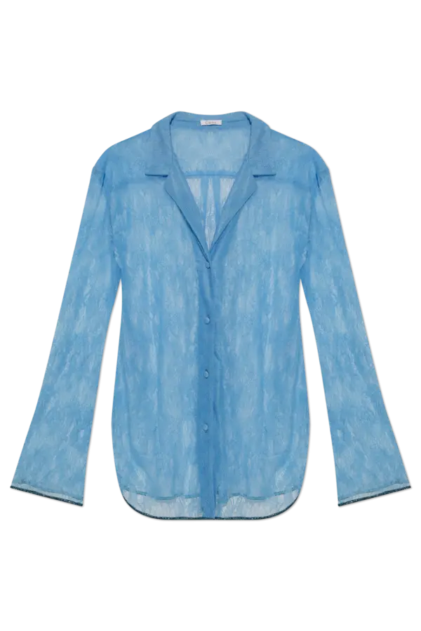 Oseree Lace Shirt - Blue