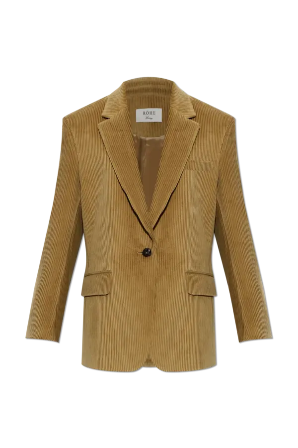 RÓHE Corduroy Blazer With A Single Vent - Brown