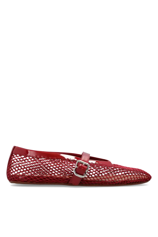 Alaïa Ballet Flats With Strap - Red
