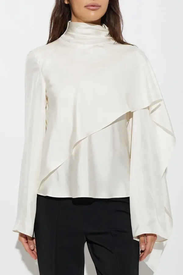 RÓHE Silk Top With Stand-up Collar