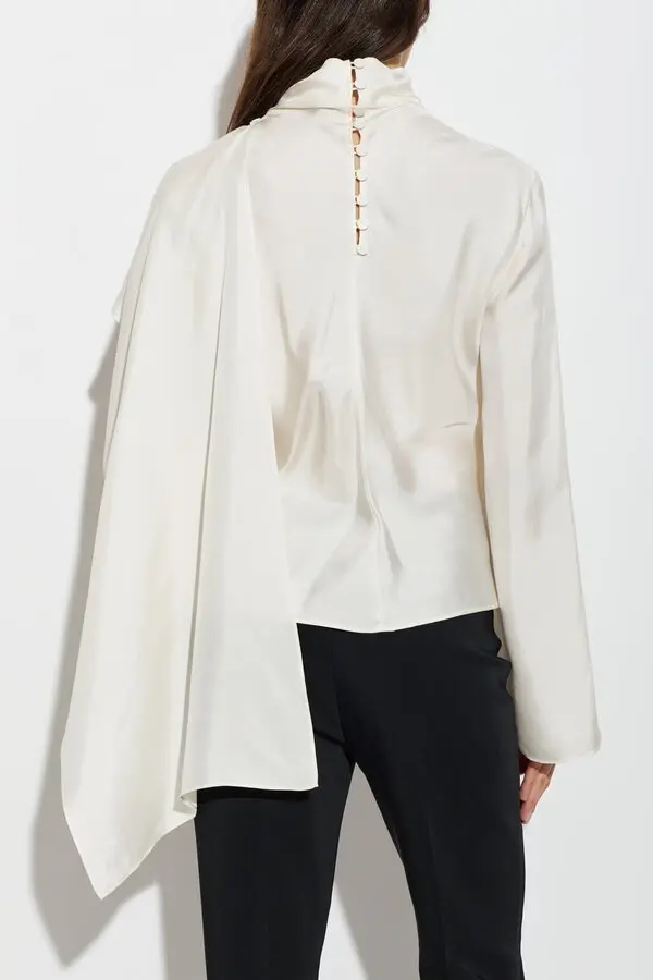 RÓHE Silk Top With Stand-up Collar