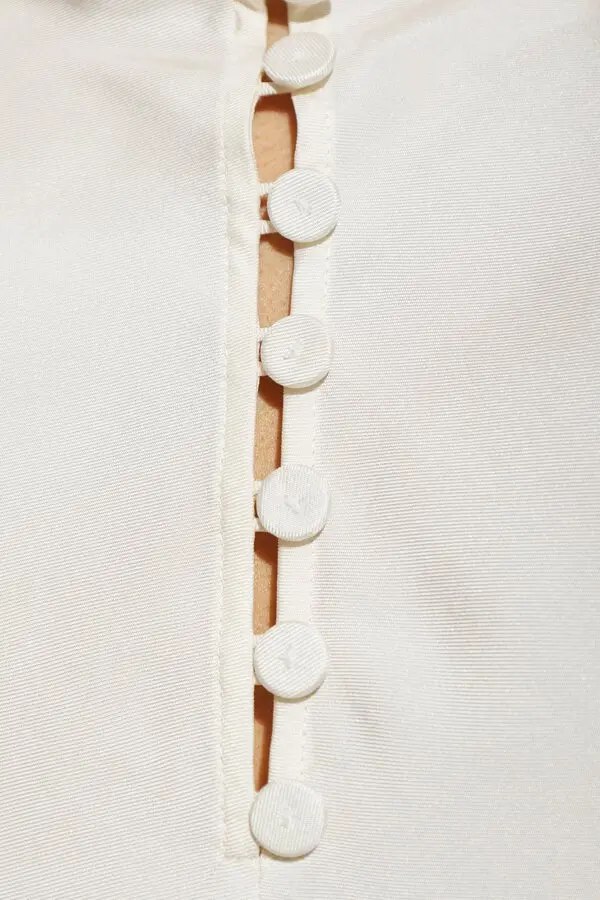 RÓHE Silk Top With Stand-up Collar