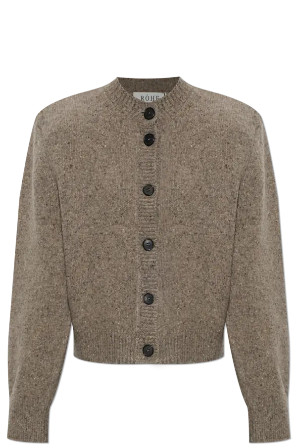 RÓHE Cardigan With Shoulder Pads - Grey