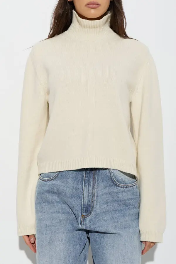 RÓHE Wool Turtleneck With Sewn-in Shoulder Pads