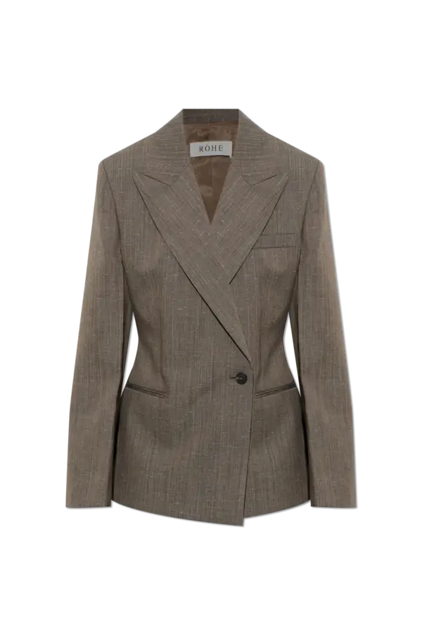 RÓHE Double-breasted Blazer With Single Vent - Brown