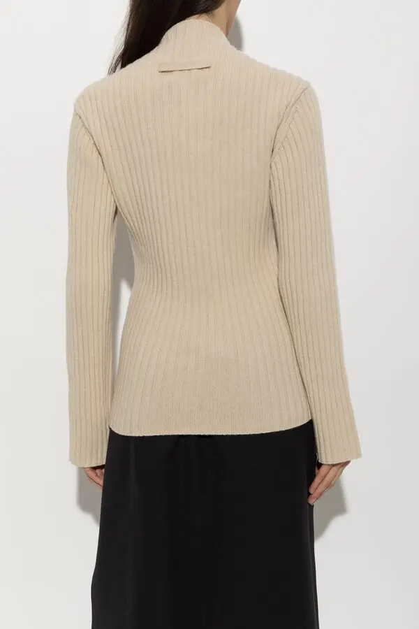 Victoria Beckham Wool Sweater With Double Slit