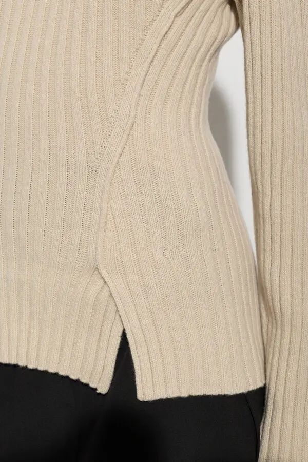 Victoria Beckham Wool Sweater With Double Slit
