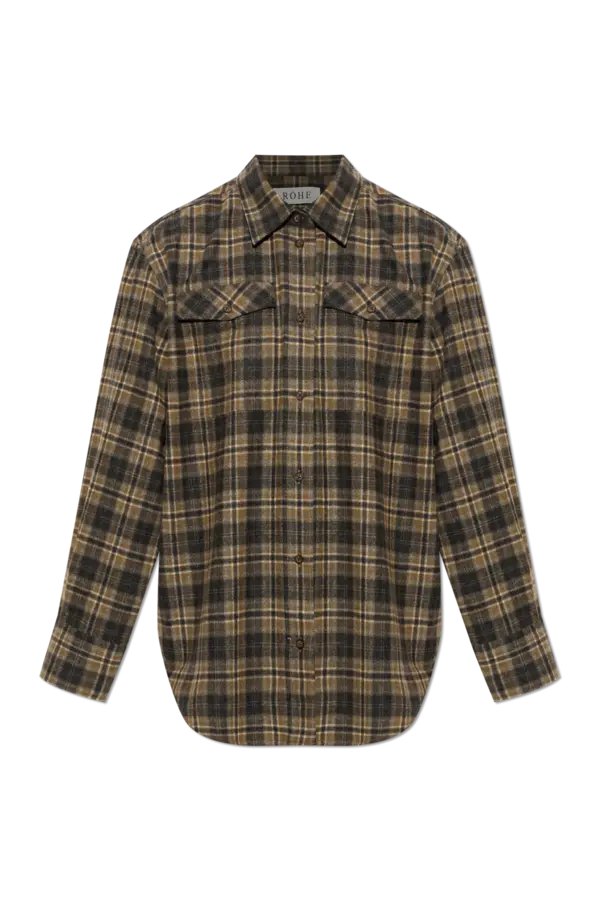 RÓHE Check-patterned Shirt - Brown
