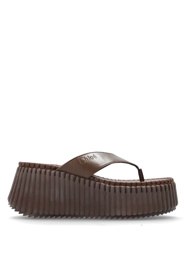 Chloé Platform Slides ‘nama - Brown