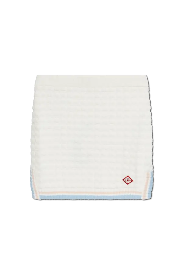 Casablanca Short Skirt Made Of Terry Cotton - White
