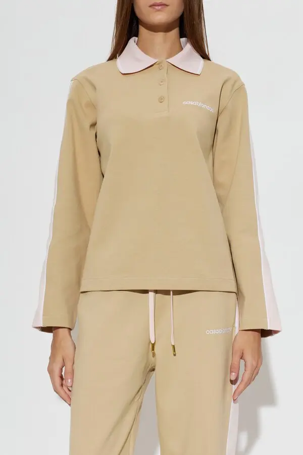 Casablanca Long-sleeve Polo Sweatshirt