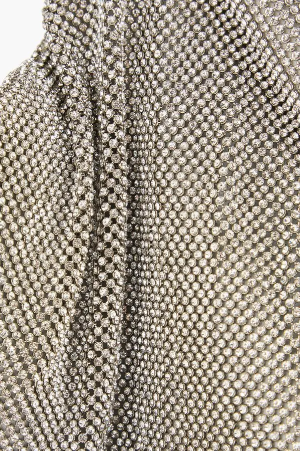 Rabanne Pixel Tube Crystalembellished Chainmail Shoulder Bag