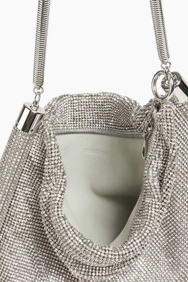 Rabanne Pixel Tube Crystalembellished Chainmail Shoulder Bag