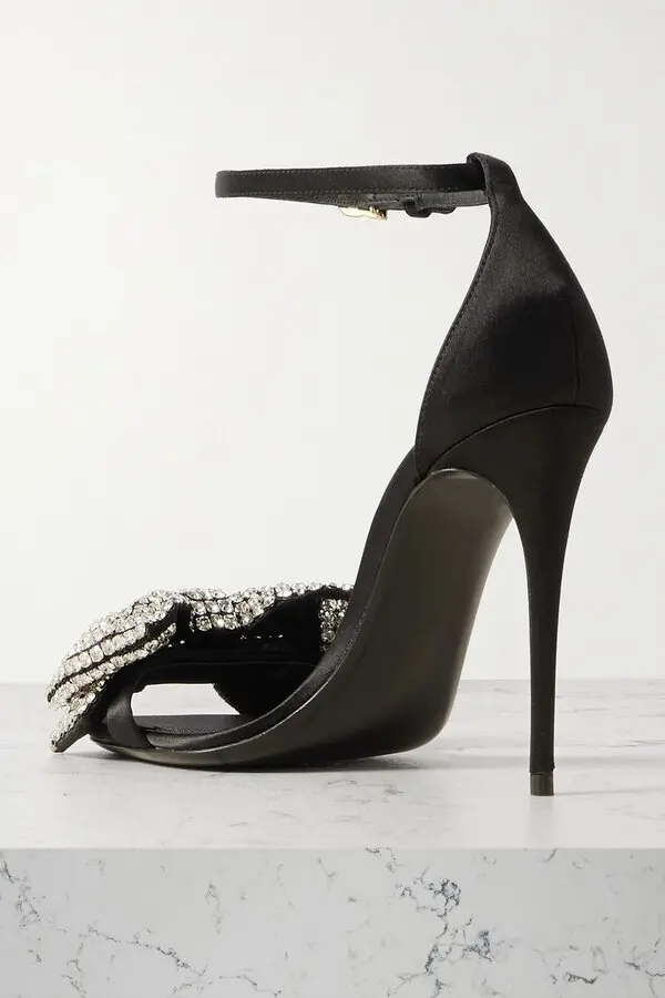 Dolce & Gabbana Crystalembellished Satin Pumps