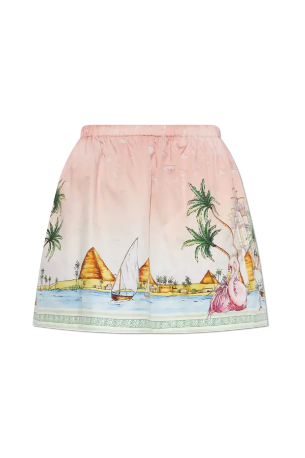 Casablanca Short Skirt With Print - Multicolour