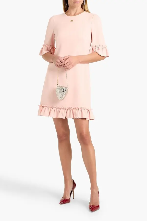 Dolce & Gabbana Ruffledtrimmed Crepe Mini Dress