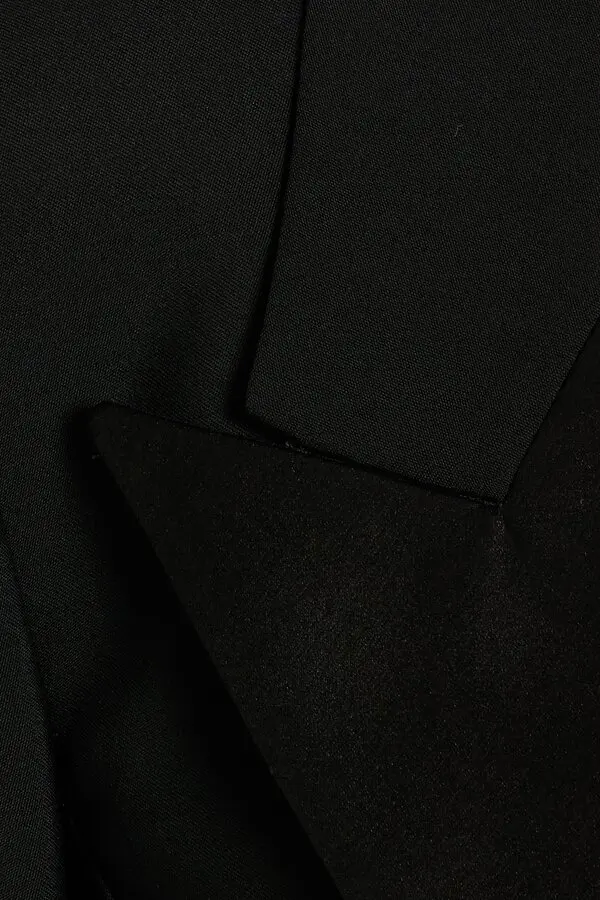 Alexander McQueen Satintrimmed Woolcrepe Blazer