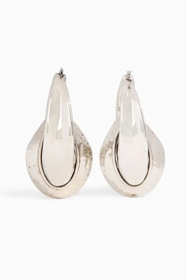 Alexander McQueen Iris Tone Earrings - Silver