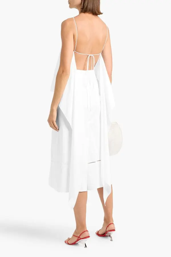 Adam Lippes Tenney Layered Cottonpoplin Midi Dress