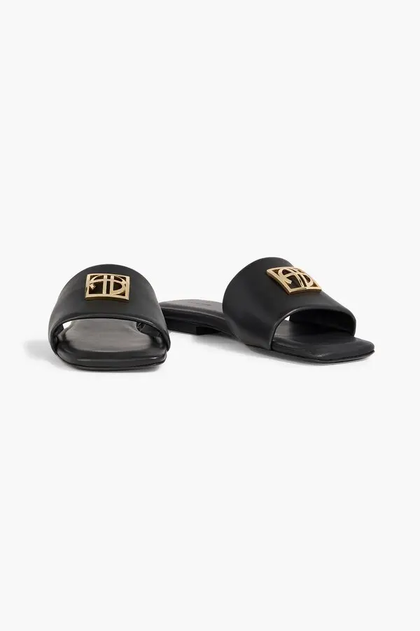 ANINE BING Ria Embellished Leather Slides