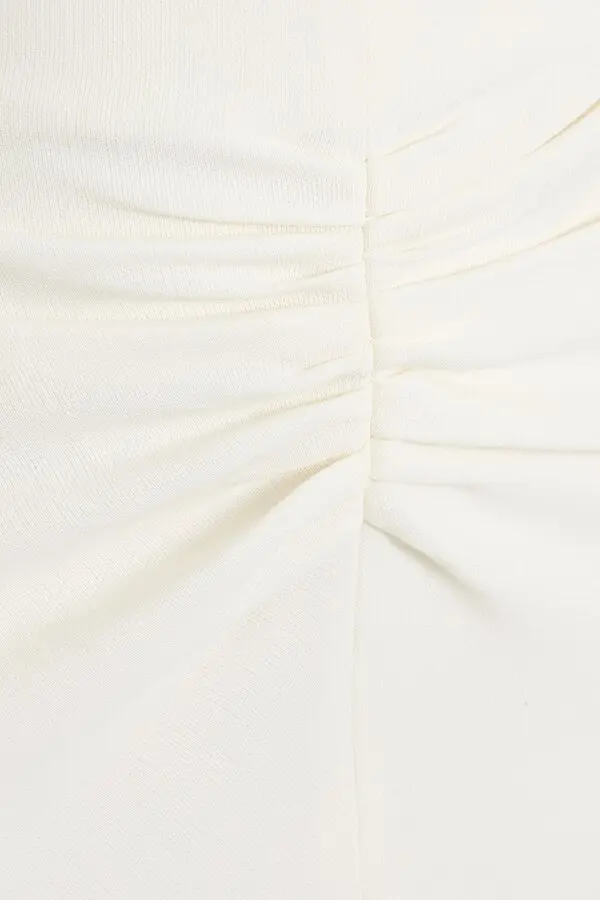 Victoria Beckham Ruched Crepe Midi Dress
