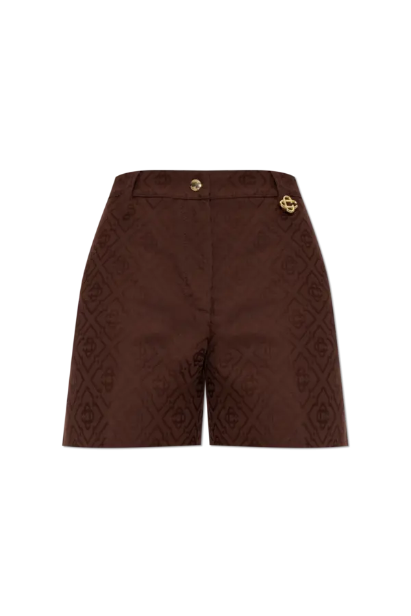 Casablanca Monogram Shorts - Brown
