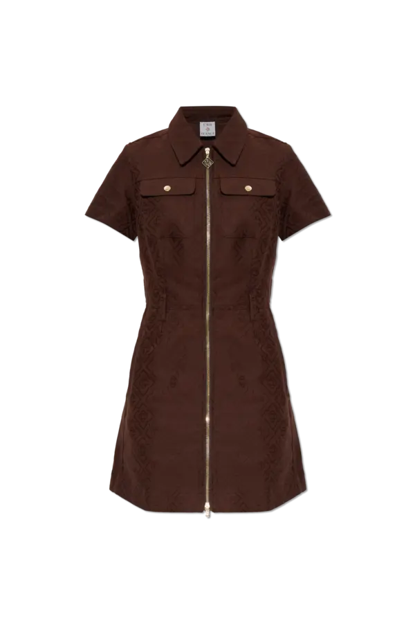 Casablanca Dress With Pockets - Brown