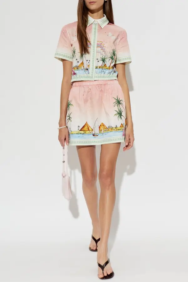 Casablanca Short Printed Shirt - Multicolour