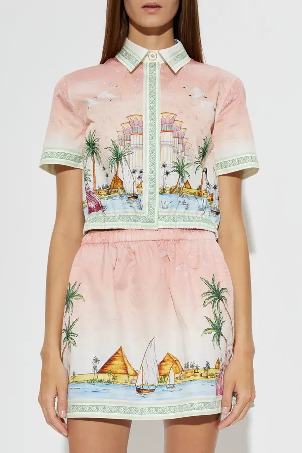 Casablanca Short Printed Shirt - Multicolour