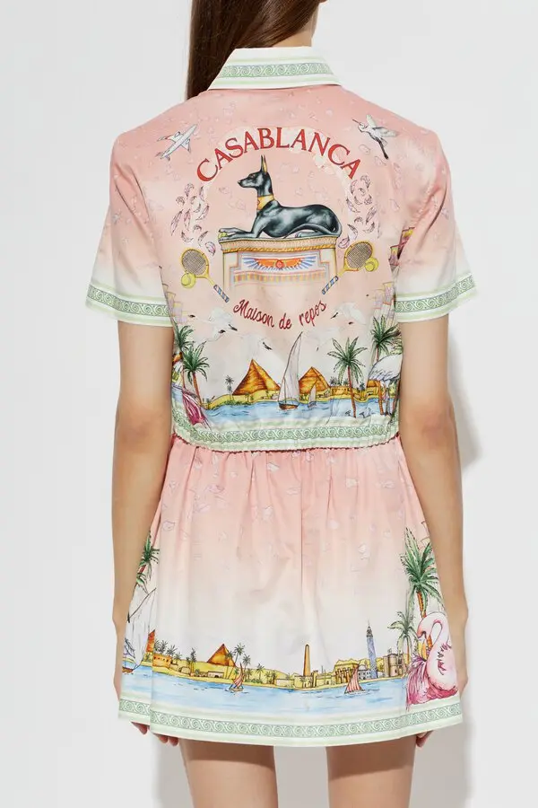 Casablanca Short Printed Shirt - Multicolour