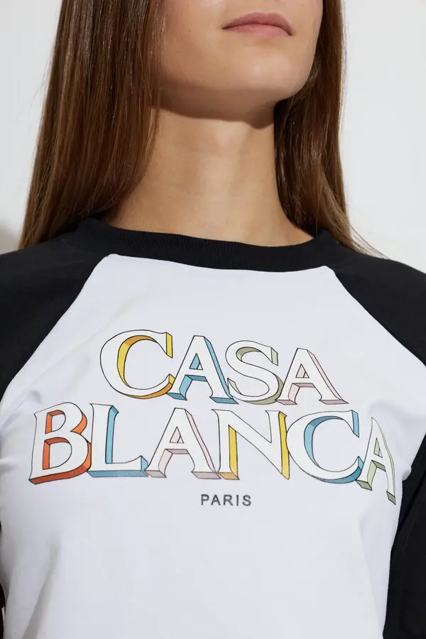 Casablanca Top With A Colorful Printed Logo