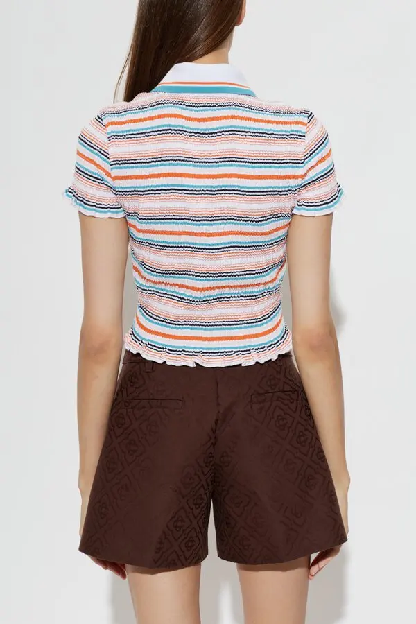 Casablanca Polo Shirt With Striped Pattern