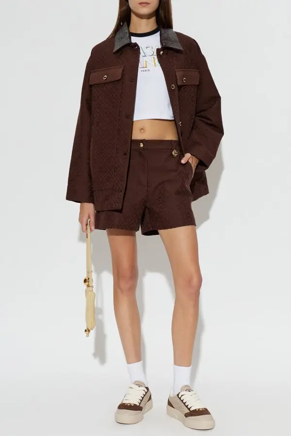 Casablanca Jacket With Leather Collar