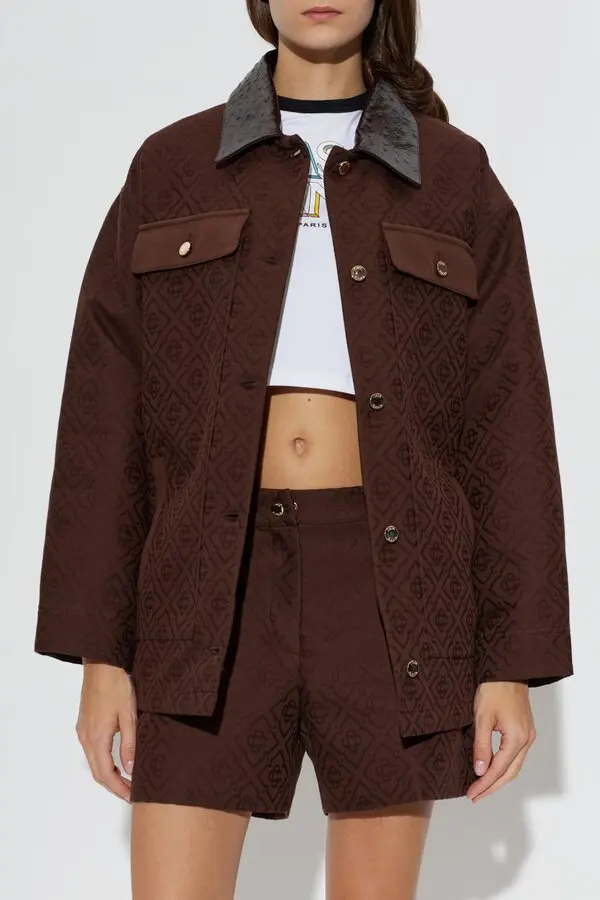 Casablanca Jacket With Leather Collar