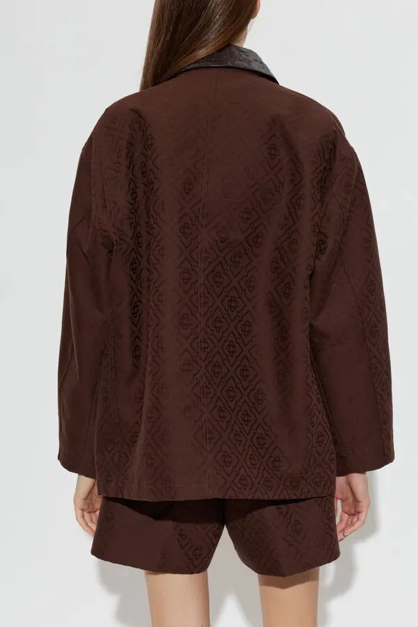 Casablanca Jacket With Leather Collar