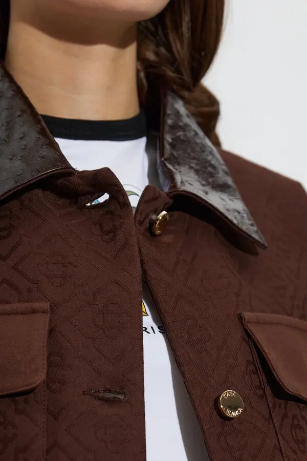 Casablanca Jacket With Leather Collar