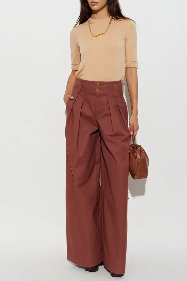 Chloé Wool Sweater With Short Sleeves