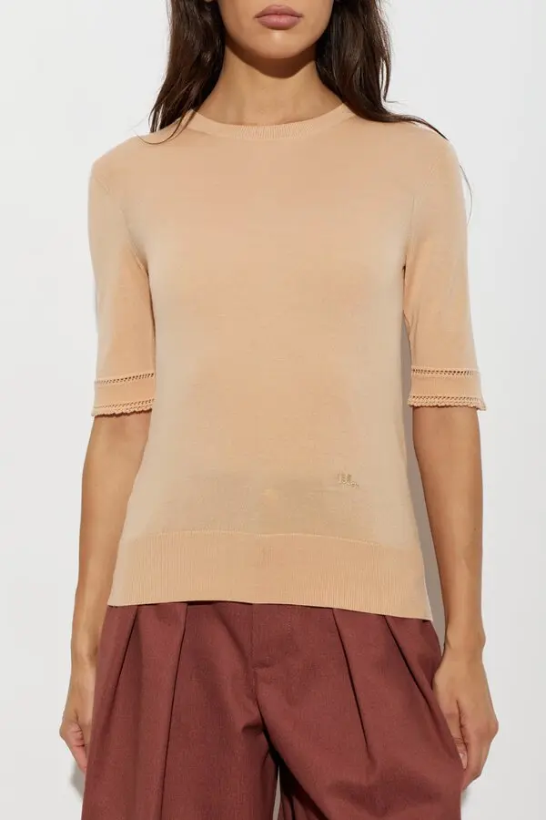 Chloé Wool Sweater With Short Sleeves