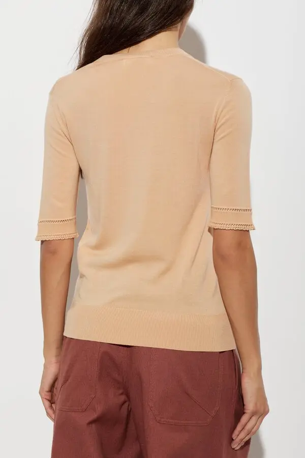 Chloé Wool Sweater With Short Sleeves