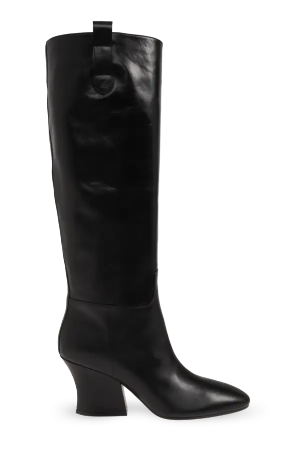 JIL SANDER Leather Heeled Boots 'lune - Black