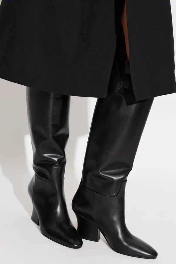 JIL SANDER Leather Heeled Boots 'lune