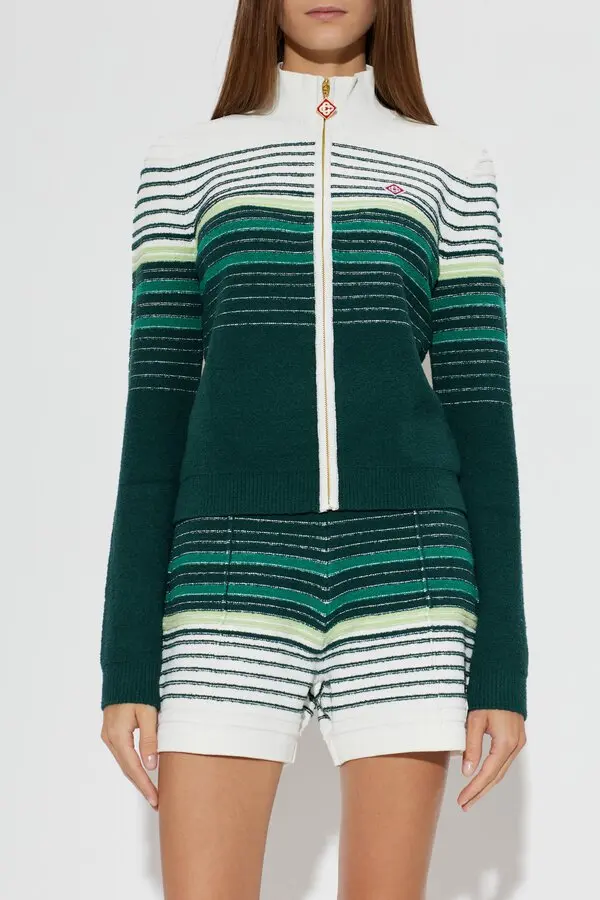 Casablanca Cardigan With Logo Patch