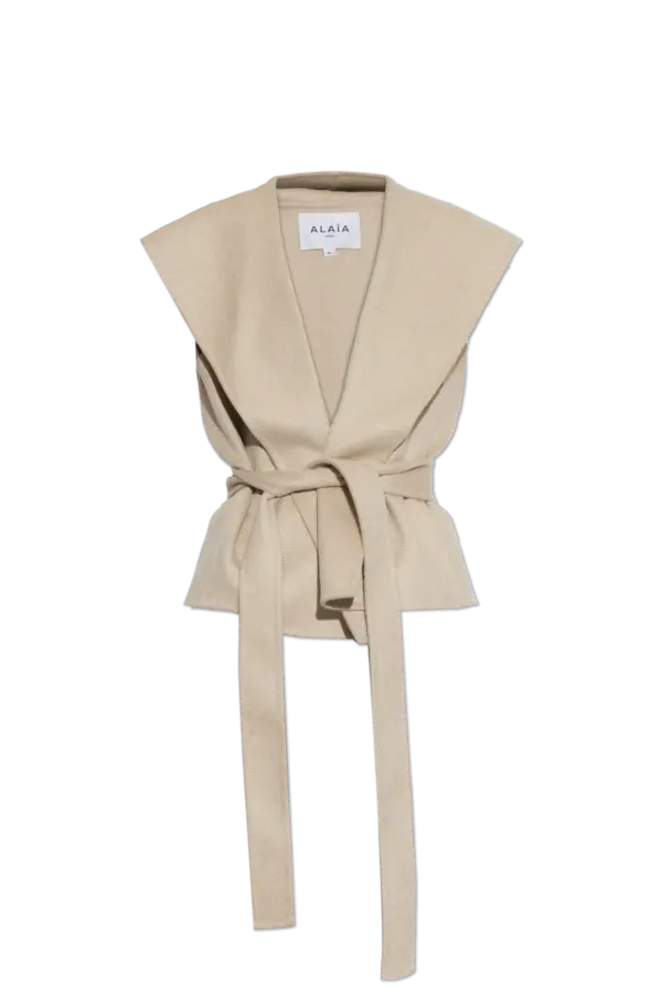Alaïa Wool Vest - Beige